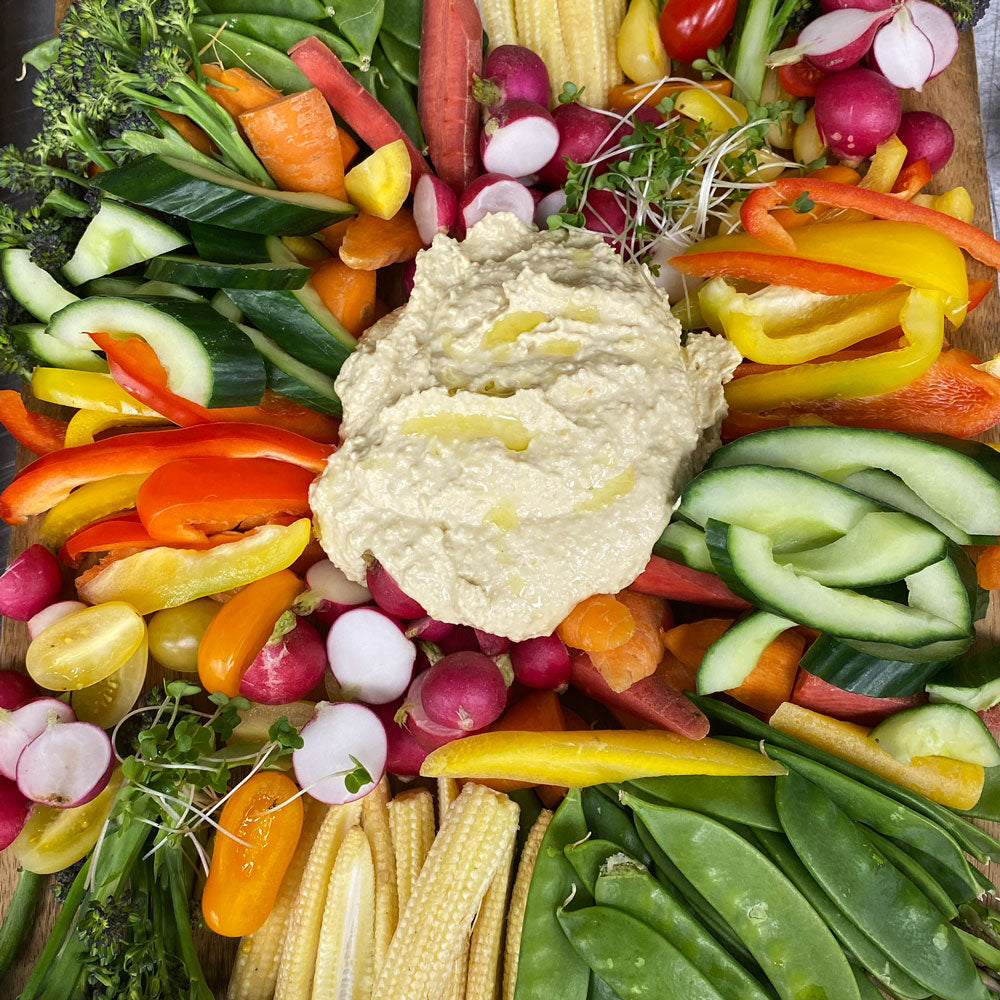 Crudités Box [a selection of beautifully prepared seasonal veg with di